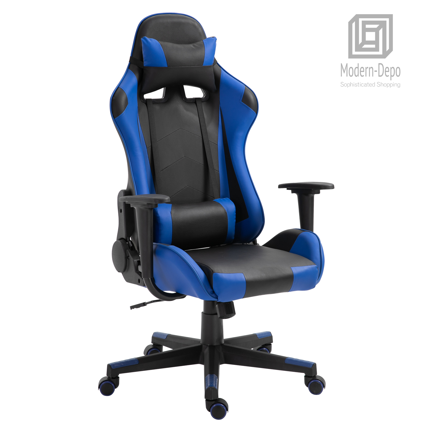 Ergonomic Leather High-Back Computer Office Recliner Executive Gaming ...