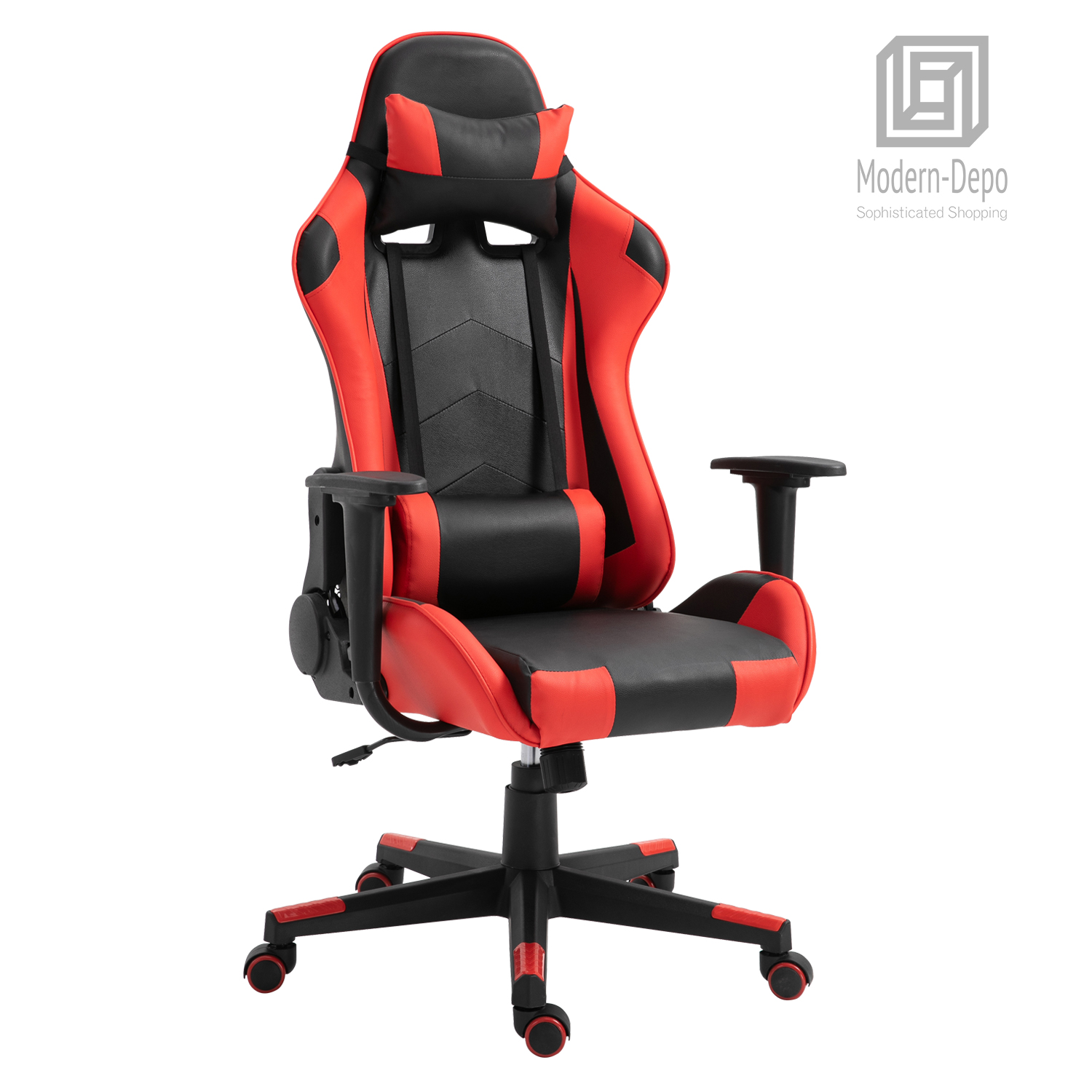 Ergonomic Leather High-Back Computer Office Recliner Executive Gaming ...