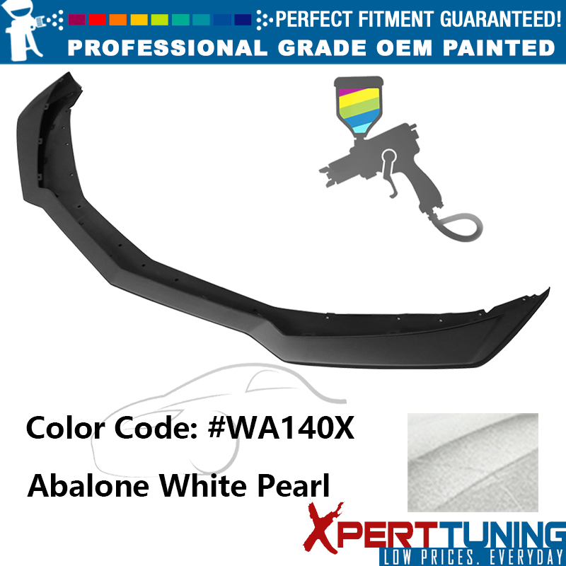 Fits 16-24 Chevy Camaro ZL1 Front Lip PP Painted #WA140X Abalone White ...
