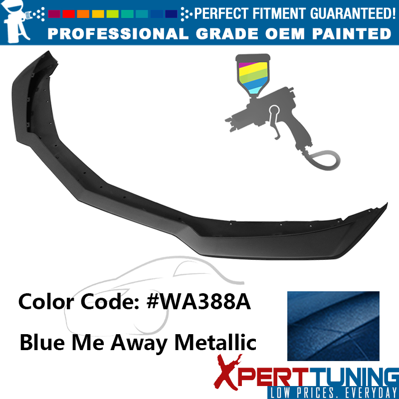Fits 16-24 Chevy Camaro ZL1 Front Lip PP Painted #WA388A Blue Me Away ...