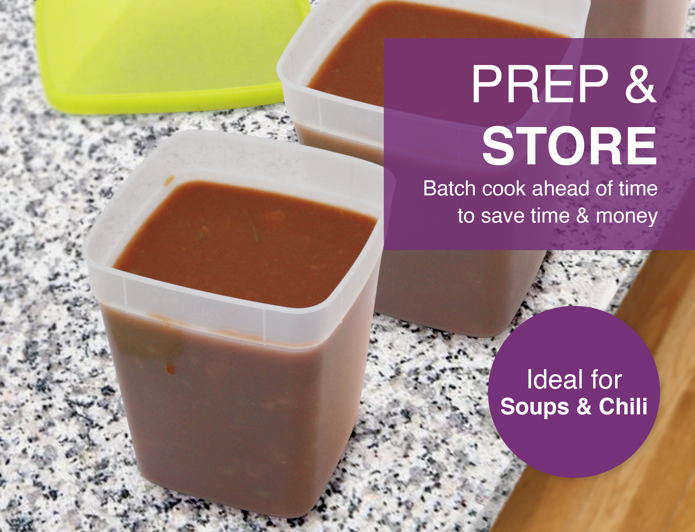 Arrow Plastic 1quart Freezer Containers 3pack Set of 2 Total 6 ...