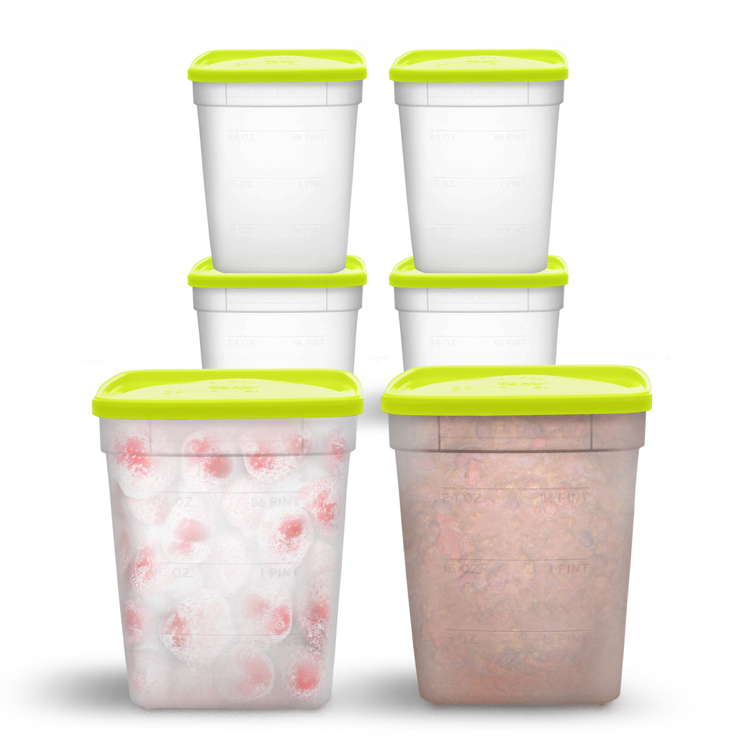 Arrow Plastic 1quart Freezer Containers 3pack Set of 2 Total 6 ...