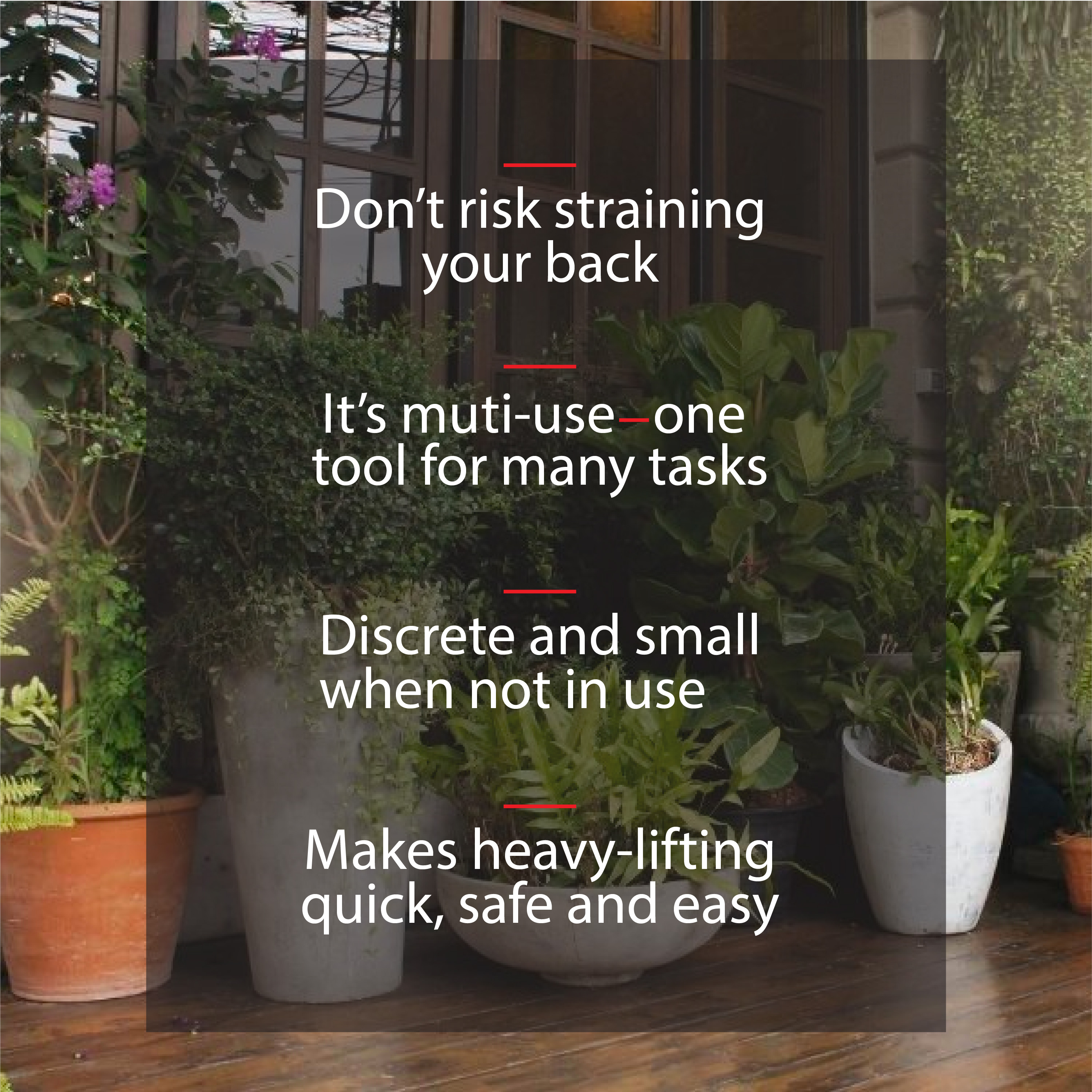 Potlifter 200-pound Gardening Heavy Lifting Tool Red 200lbs Lifter for ...