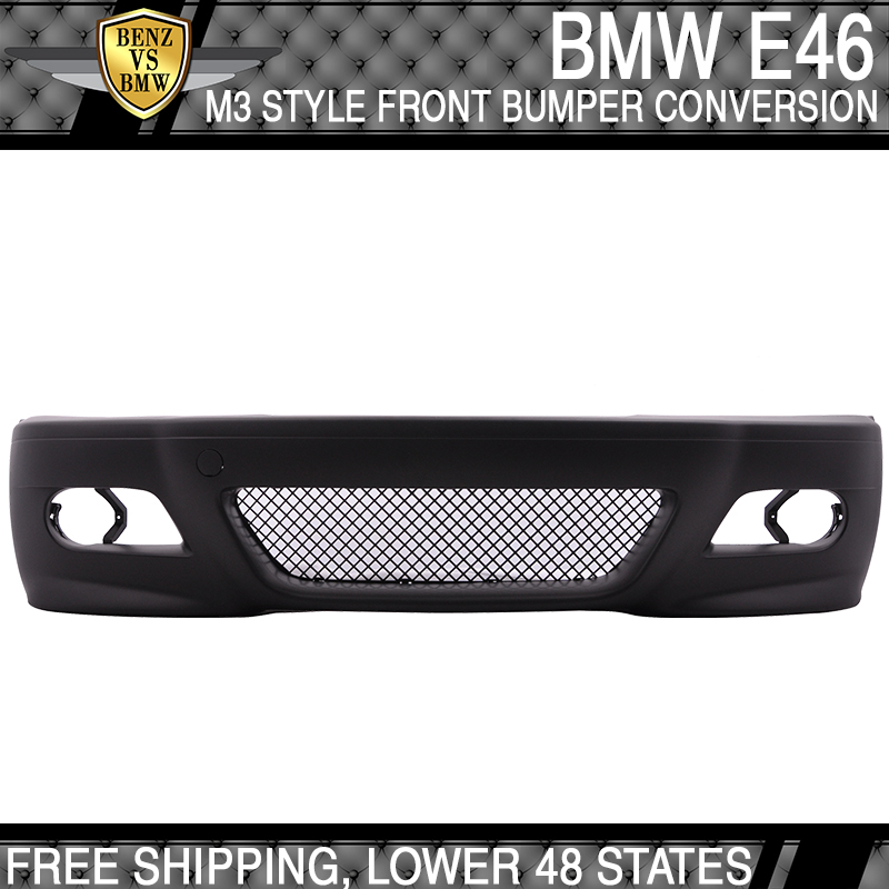 Fits 99-05 BMW E46 3 Series 4Door M3 Style Front Bumper Conversion - PP ...