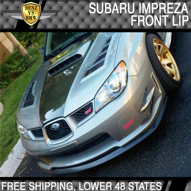 Fit 06-07 Subaru Impreza WRX STI Front Bumper Lip Spoiler STI Style PP ...