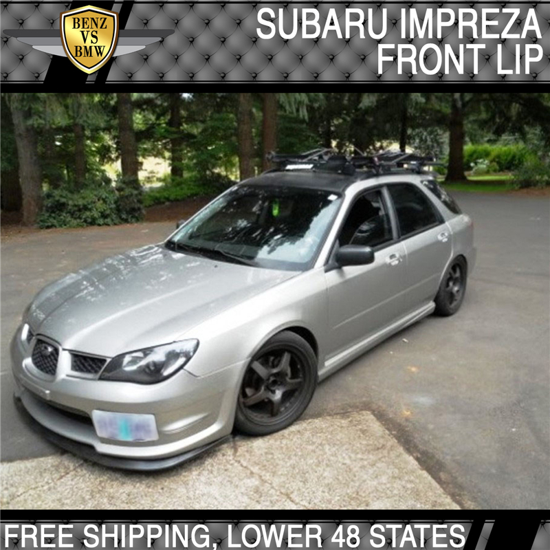 Fit 06-07 Subaru Impreza WRX STI Front Bumper Lip Spoiler STI Style PP ...