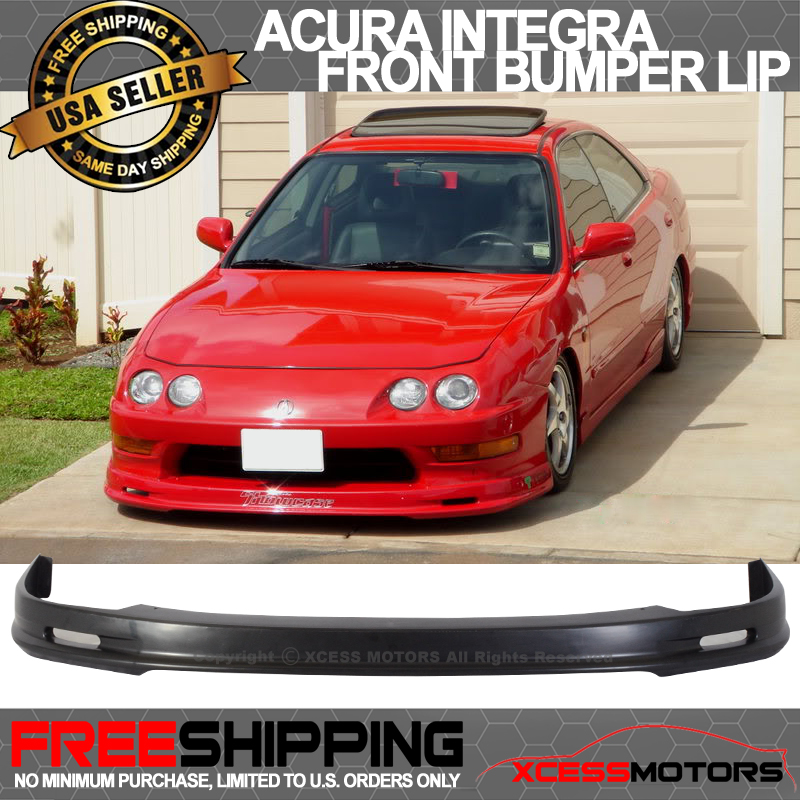 Fits 98-01 Acura Integra DC2 PP Front Bumper Lip Spoiler Black Mugen | eBay