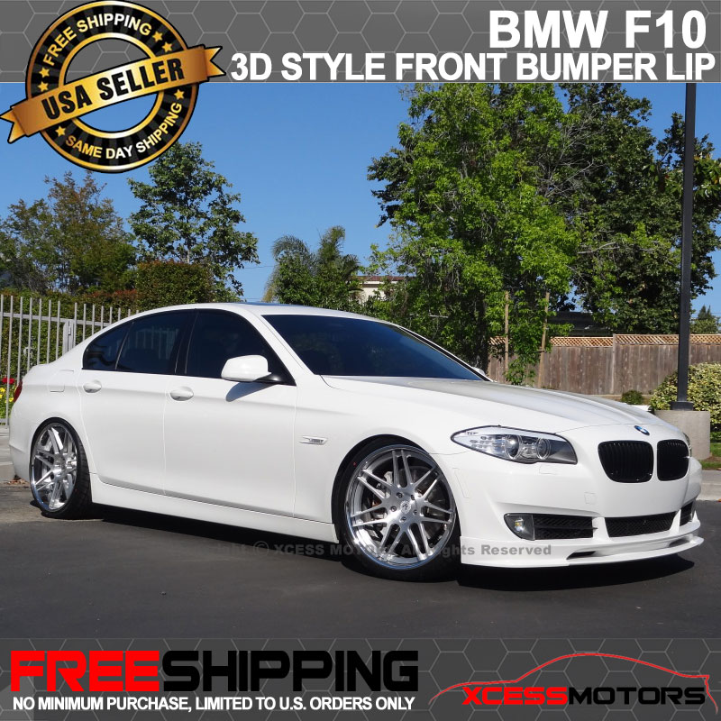 Fit 10-13 BMW F10 5 Series 3D Style Front Bumper Lip Unpainted - PU | eBay