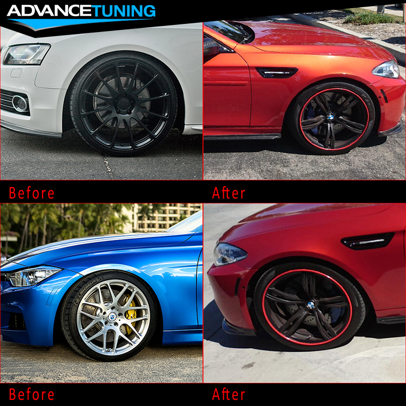 Heavy Duty Wheel Guard Rim Protecting Trim 17 inch Black / Blue / Red ...