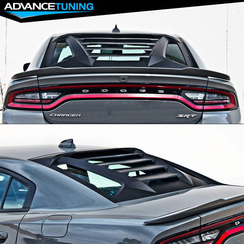 Fits 11-21 Charger V2 Style Rear Window Louver with Side Quarter Scoop ...