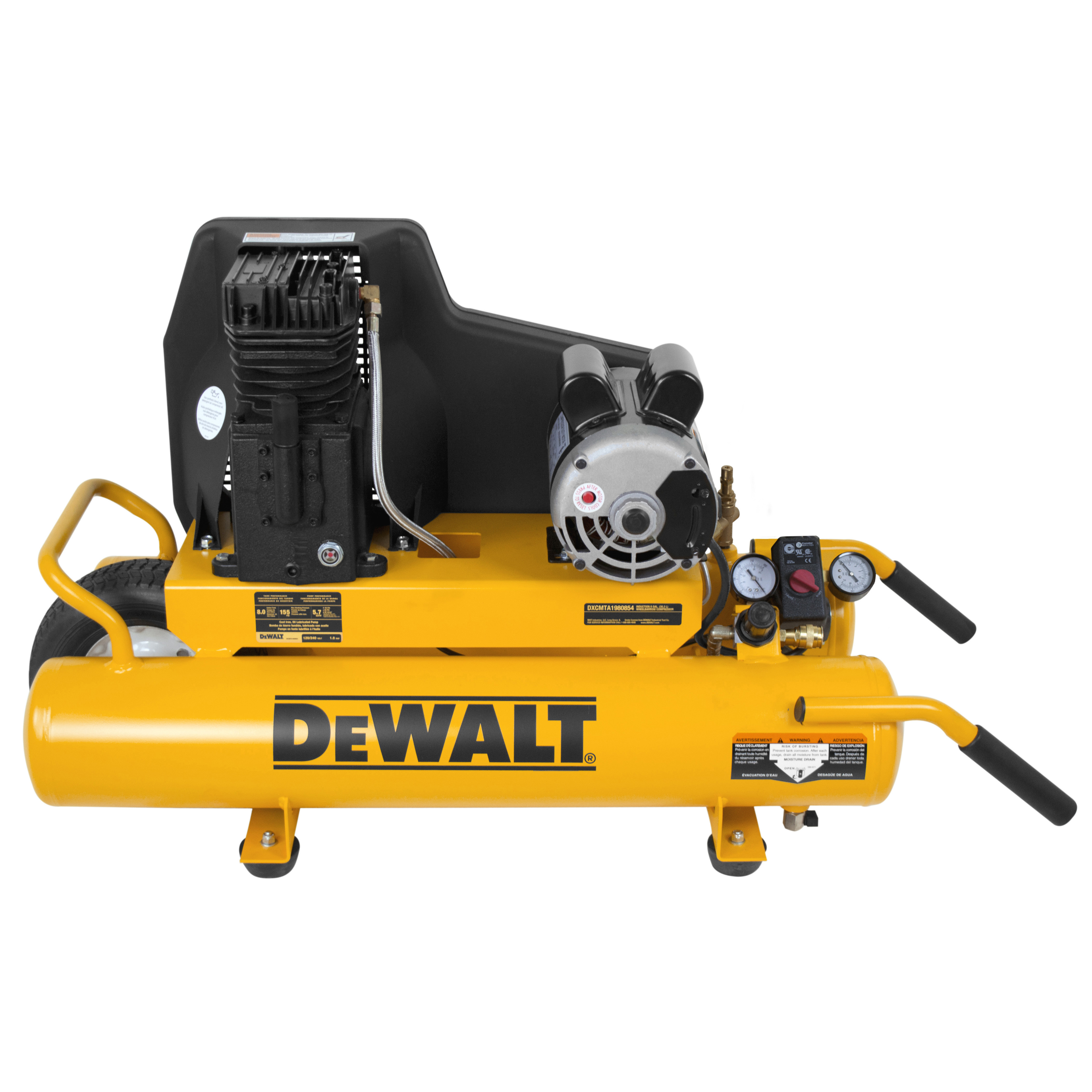 Dewalt DXCMTA1980854 1.9-HP 8gl Dual Voltage Wheelbarrow Air Compressor ...