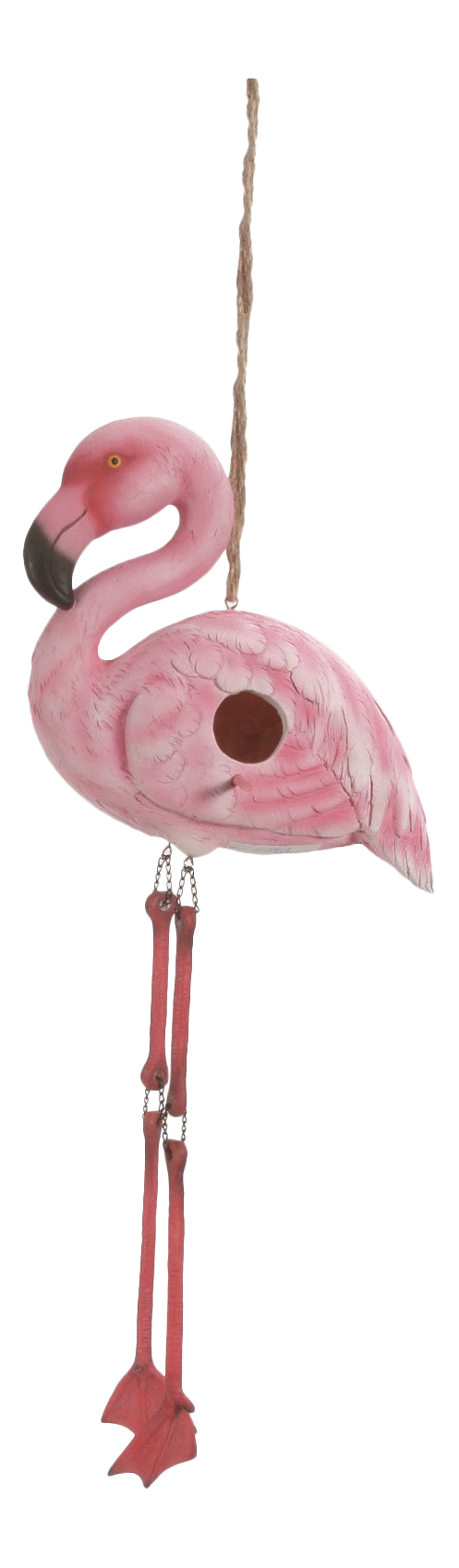 Tropical Pink Flamingo Birdhouse 22 Inch Resin Shaped Backyard Garden ...