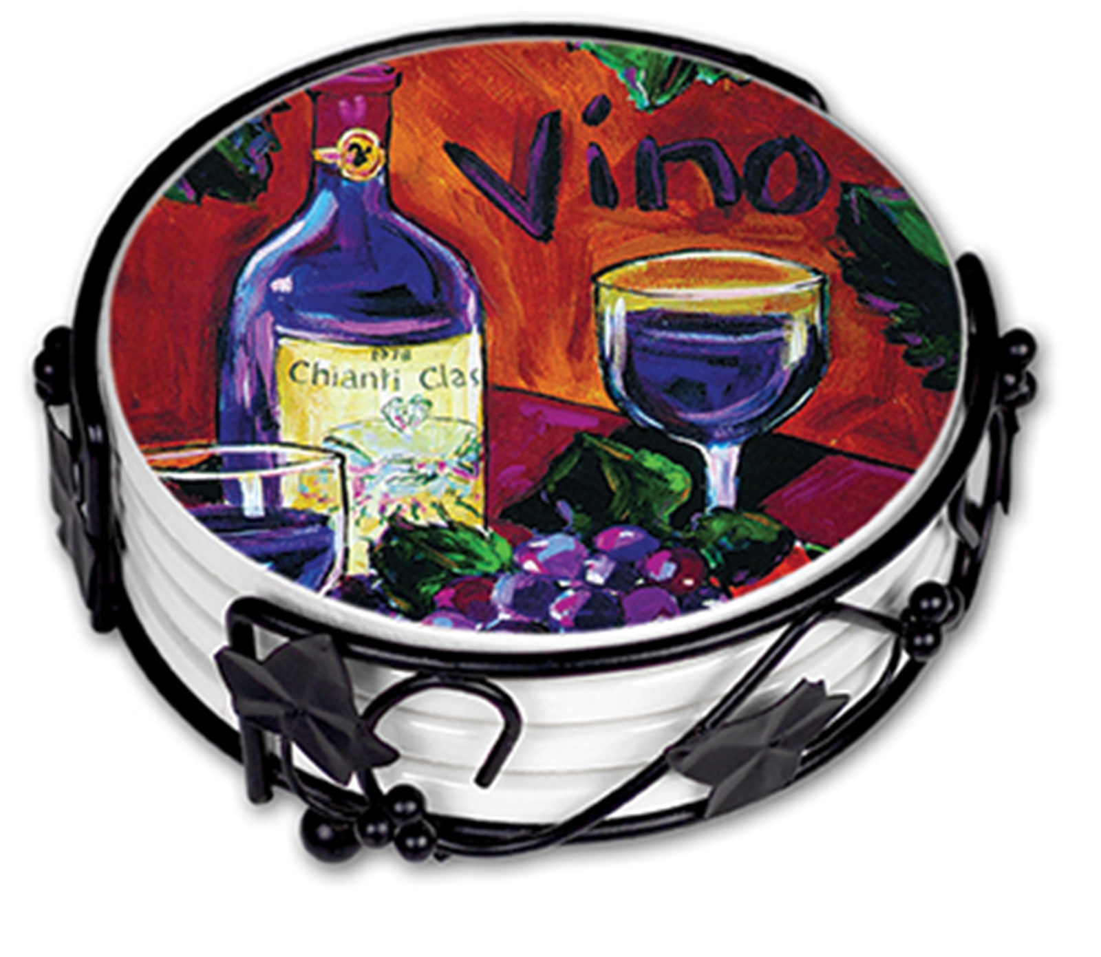 Wine a Little Cook With Wine Serve Only Fine Wine Coasters Set of 4 ...