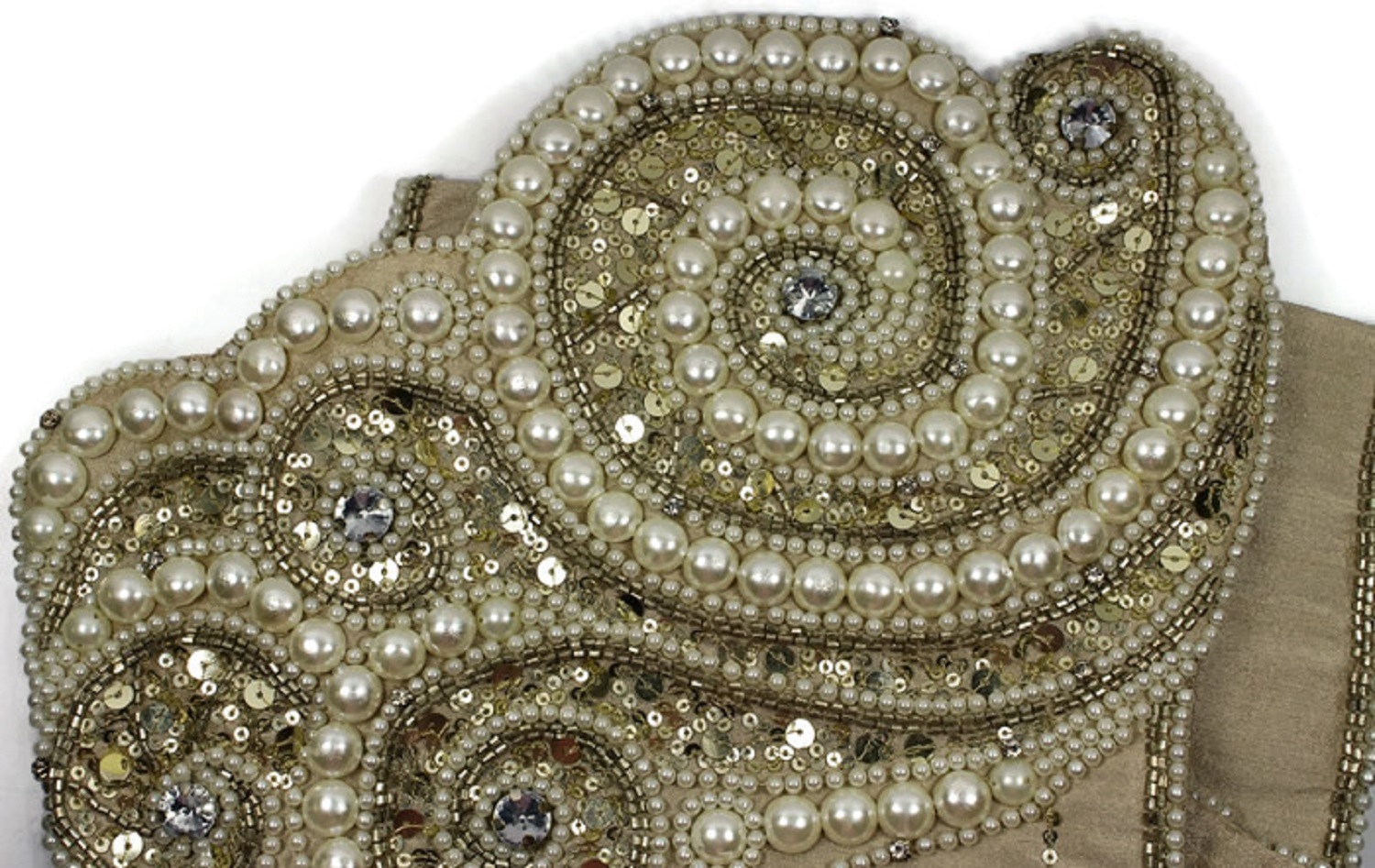 Coastal Shells Sequined Beaded Dining Table Runner 72 Inches - Mary B ...