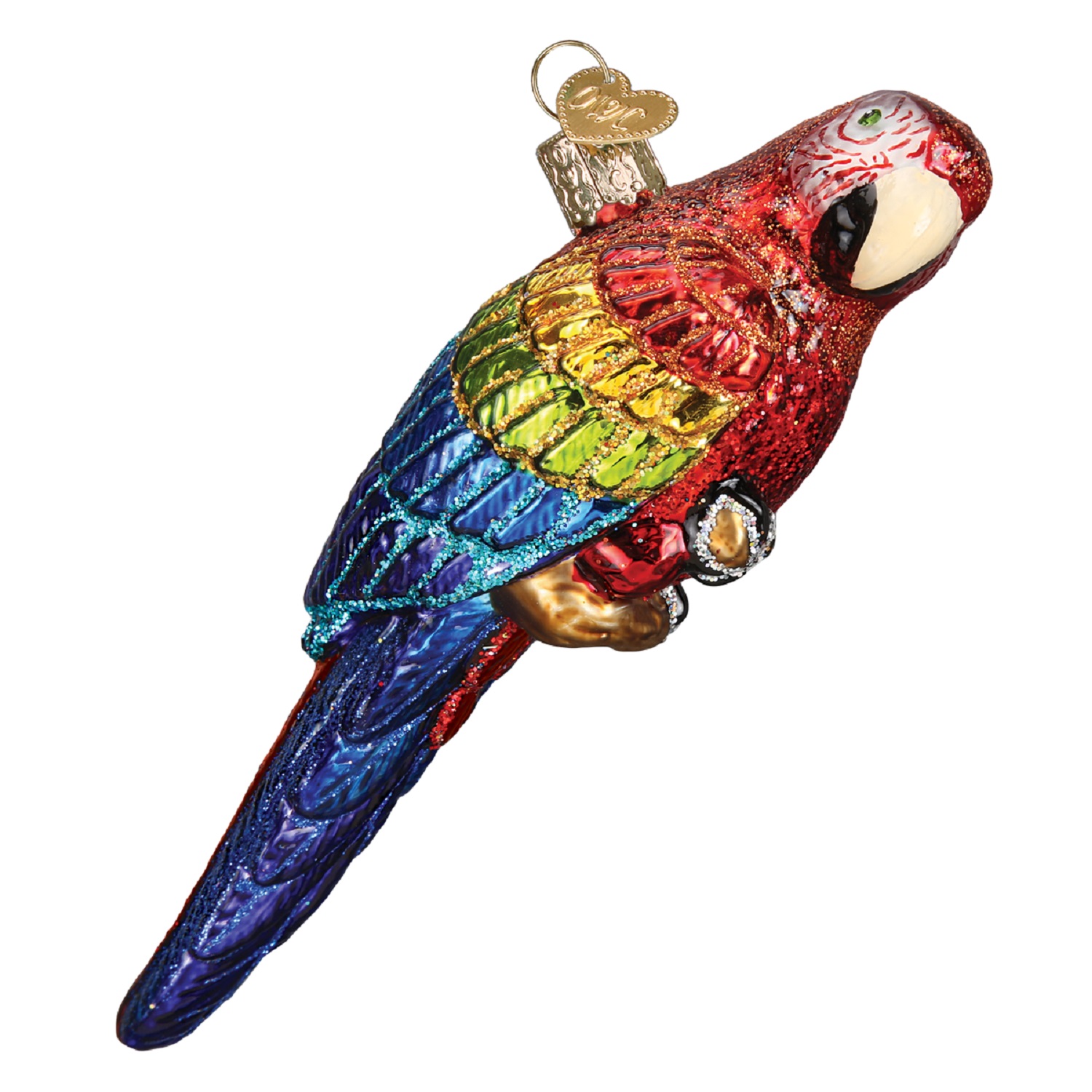 Old World Christmas Red and Blue Tropical Parrot Holiday Ornament ...