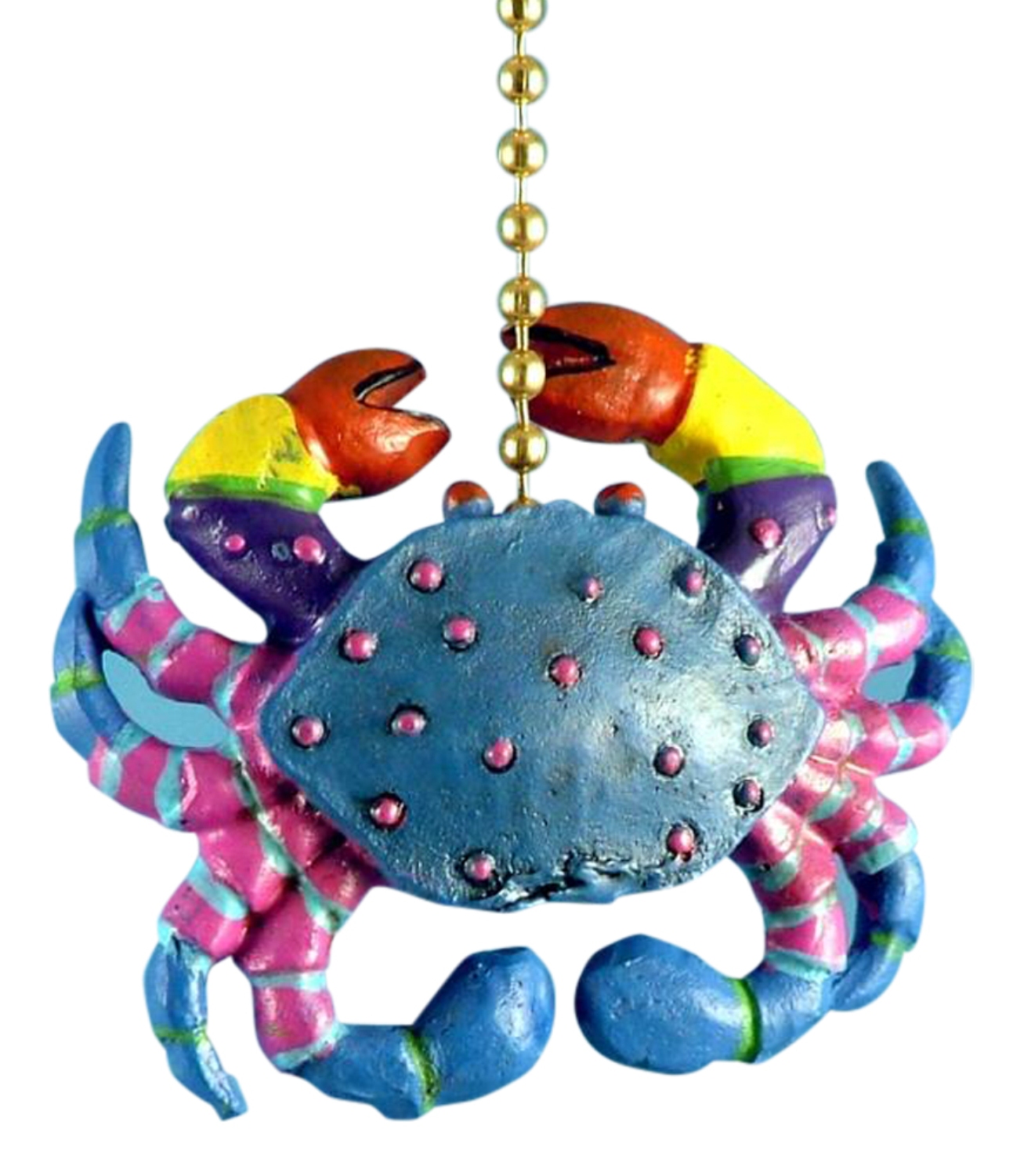 Whimsical Blue Crab with Pink Legs Fun Ceiling Fan Light Pull Three ...