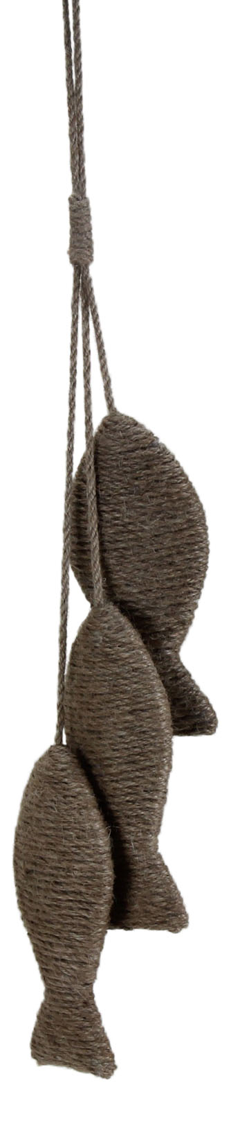 Hanging Fish Shaped Metal and Jute Coastal Wall Decor - Mary B ...