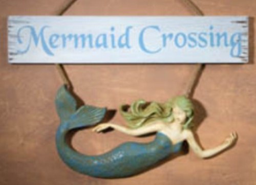 Sea Beauty Dimensional Vintage Look Mermaid Crossing 20 Inch Sign ...