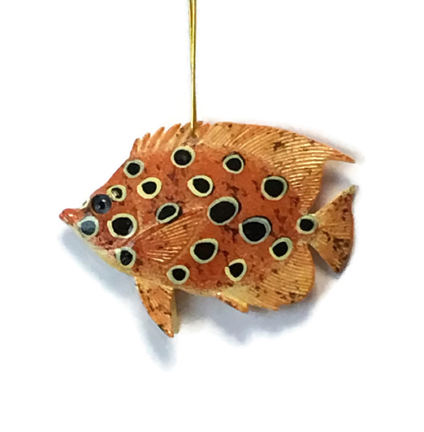 Caribbean Reef Orange and Black Tropical Fish Ornament 4 Inches 42 ...