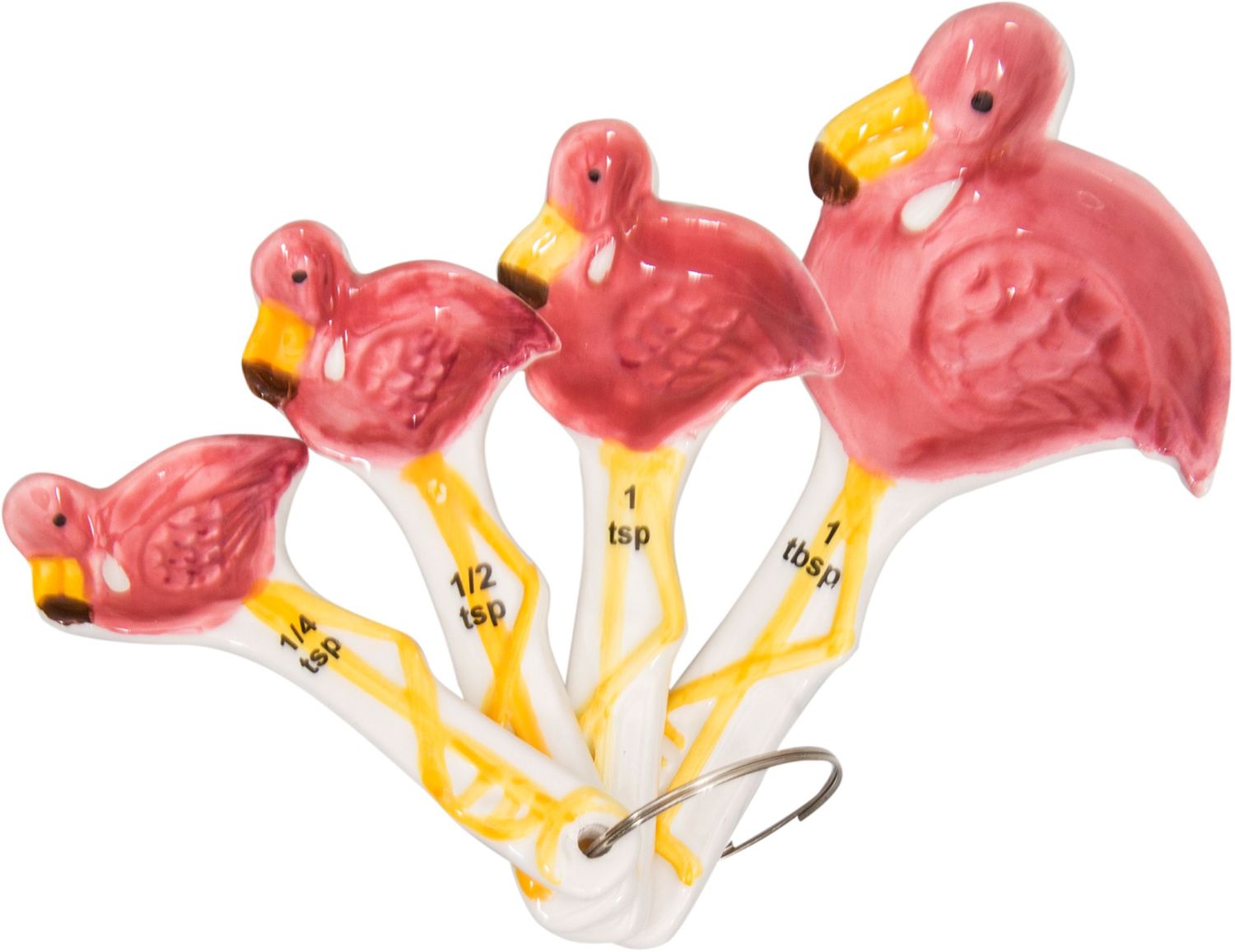 Pretty in Pink Flamingo Measuring Spoons Four Piece Set - Mary B ...