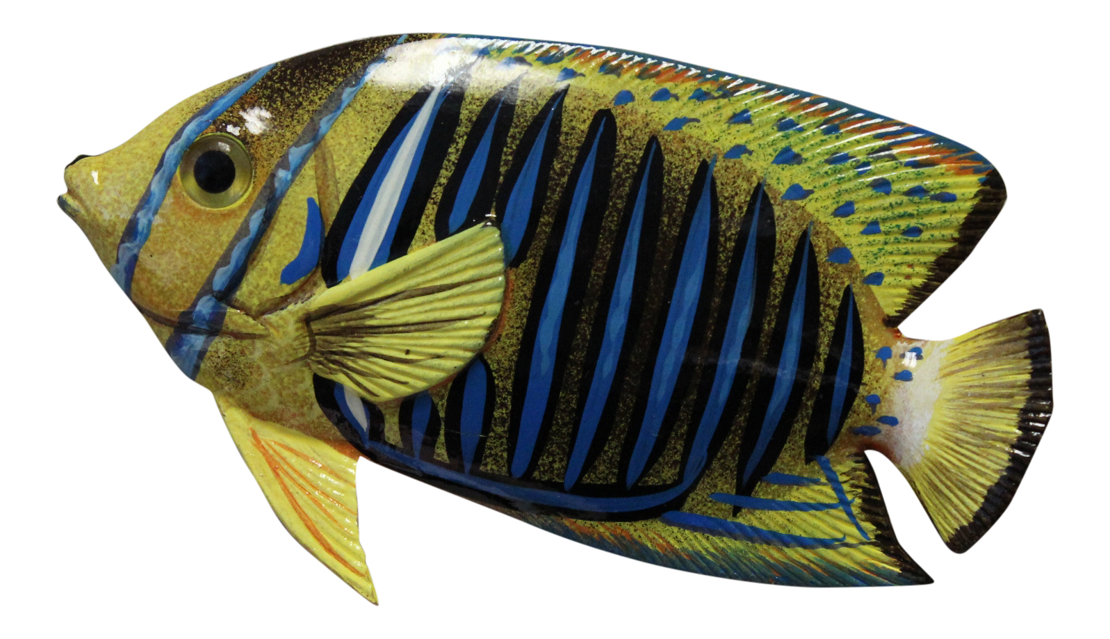 Tropical Fish Wall Tiki Bar Nursery Bath Kid Wall Decor Blue Stripe 6 ...