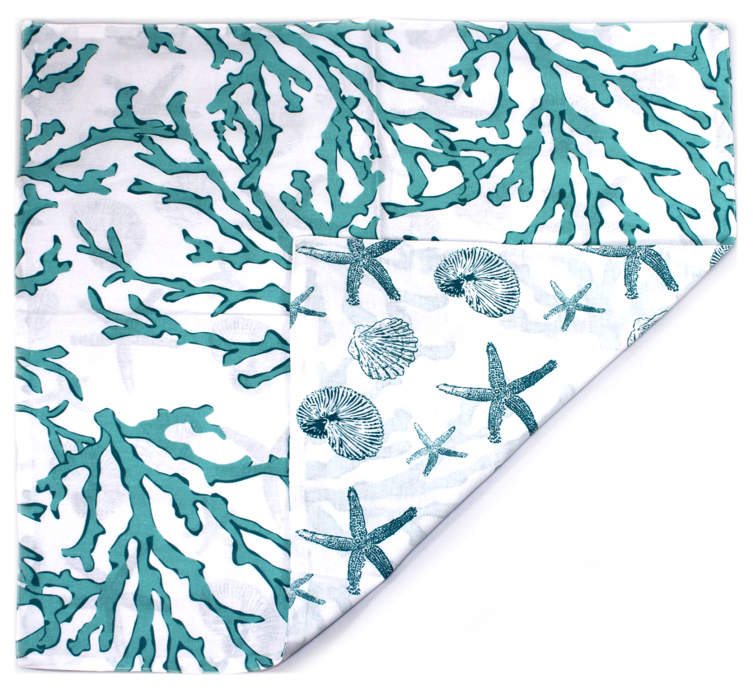 Cora Blue Shells and Starfish Cloth Napkins 18 Inch Set of 4 Blue and ...