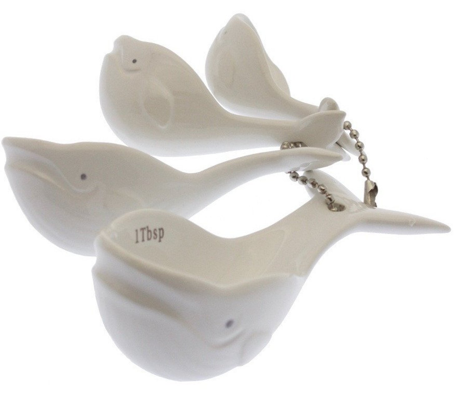 Ocean Whales Measuring Spoons Set of 4 Ceramic - Mary B Decorative Art