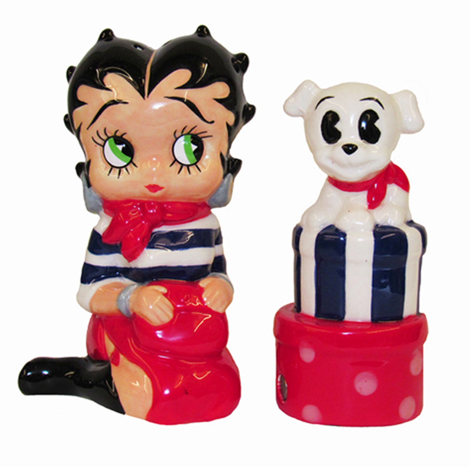 Kurt Adler Betty Boop and Pudgy Dog Magnetic Salt and Pepper Shaker Set ...
