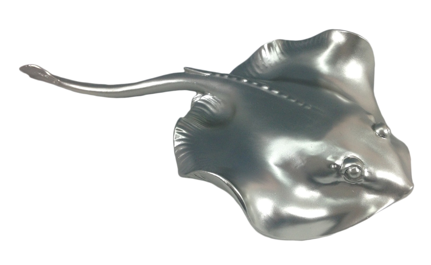 Silver Stingray Tabletop Figurine 13.25 Inches - Mary B Decorative Art