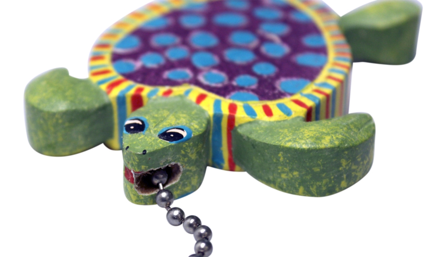 Purple and Blue Shell Sea Turtle Ceiling Fan Light Pull Hand Carved ...