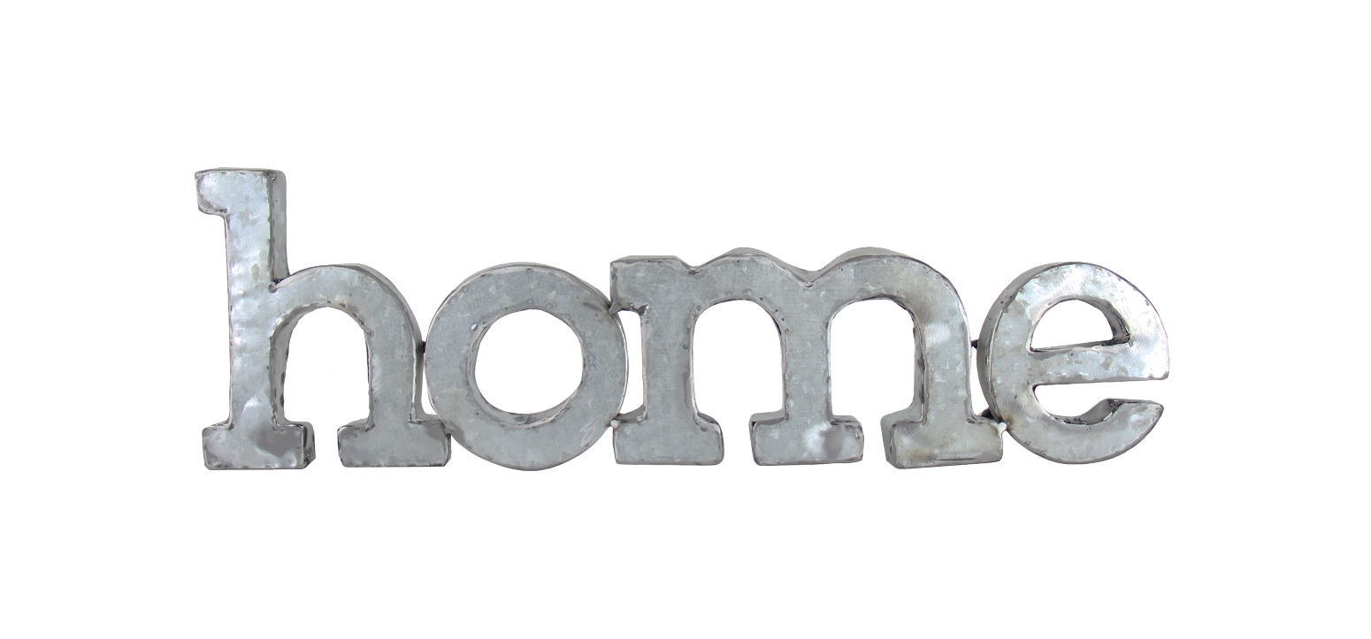 Home Wall Letters Silver Metal Sign Plaque Dimensional 22 Inches - Mary ...