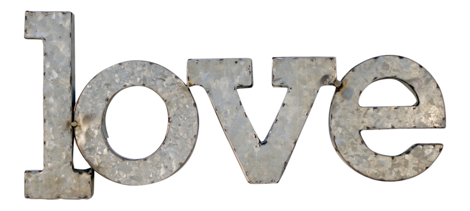 Home Wall Letters Silver Metal Sign Plaque Dimensional 22 Inches - Mary ...