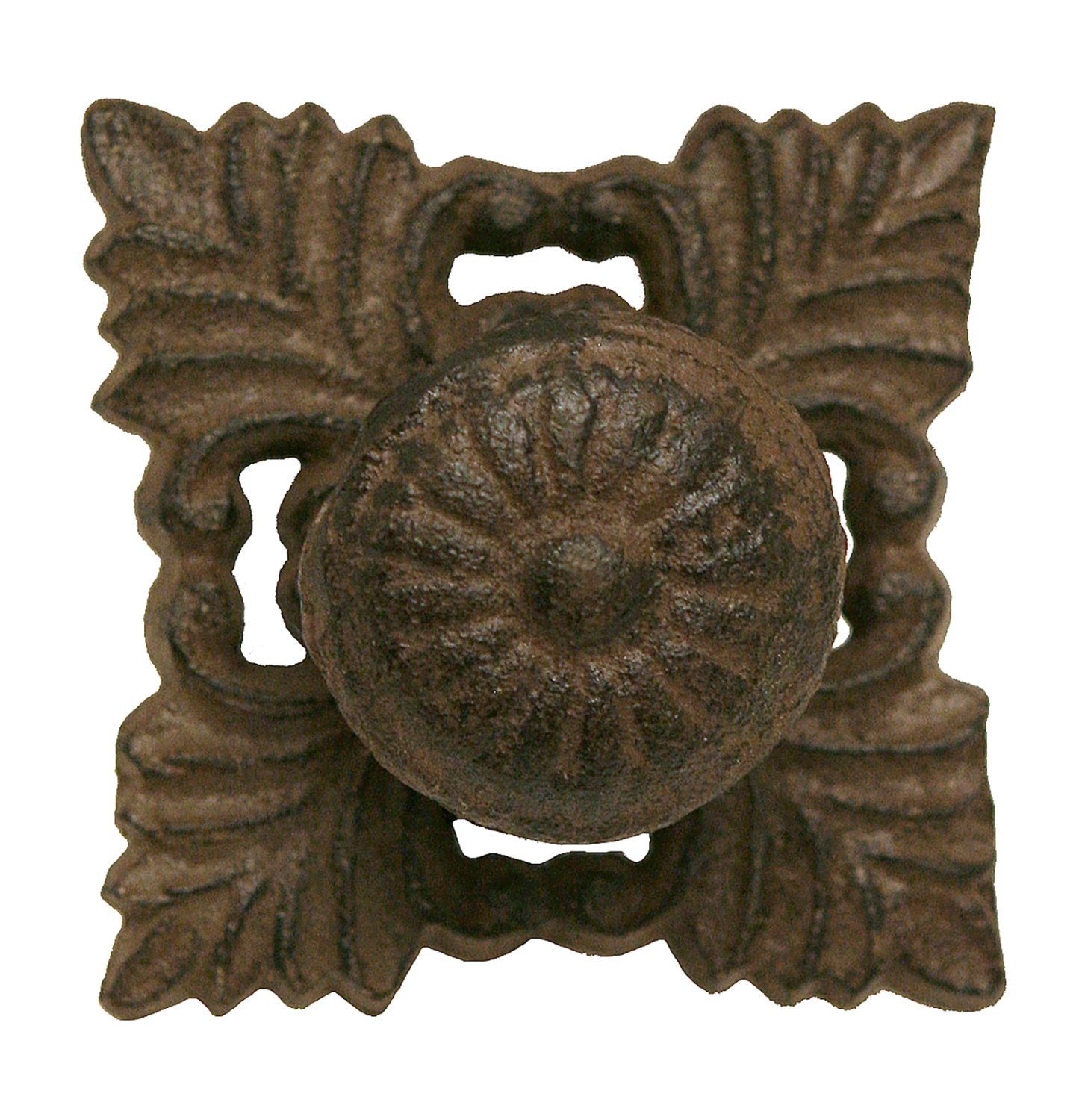 Fleur Ornate Diamond Shaped Drawer or Cabinet Pulls Cast Iron Set of 4 ...