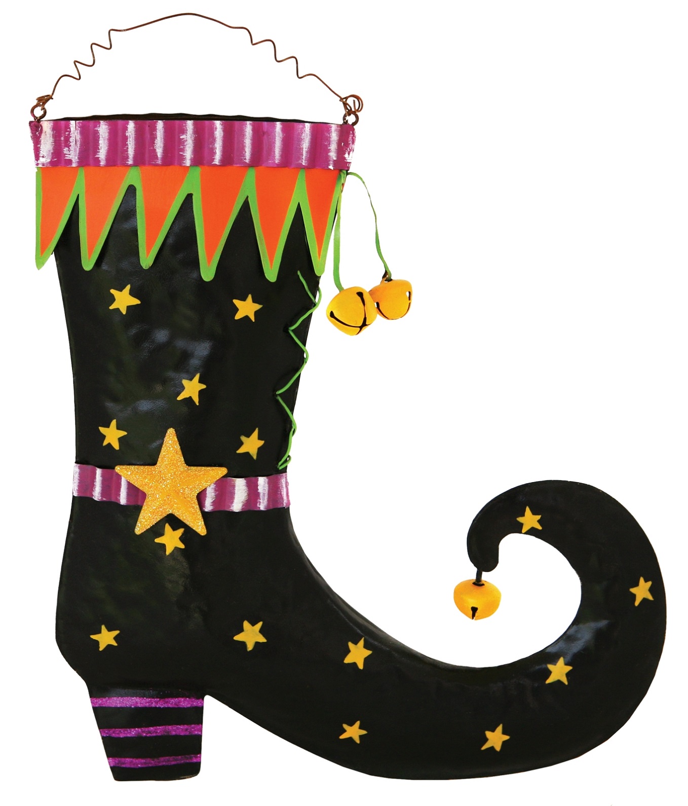 Halloween Witch Boot 10 Inch Tin Wall Door Hanging Sign Plaque - Mary B ...