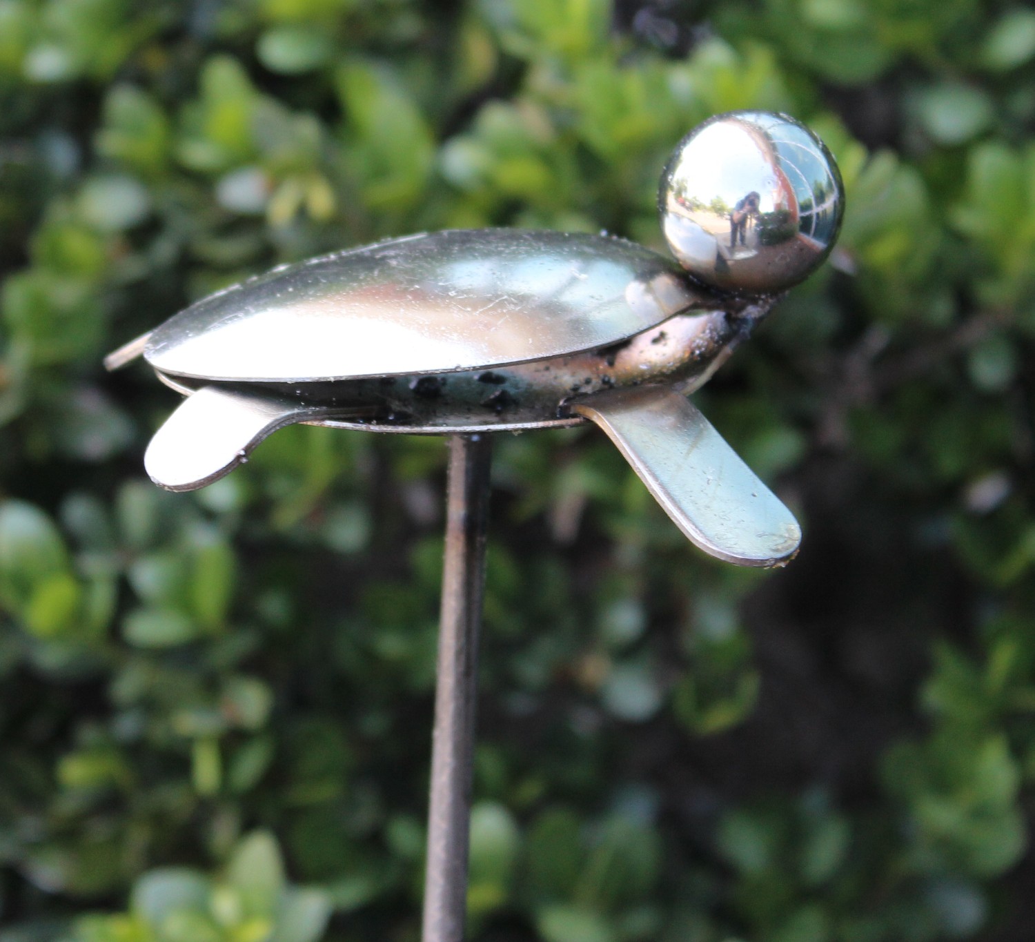 Kitchen Flatware Sea Turtle Hand Crafted Metal Garden Flower Stake 31 ...