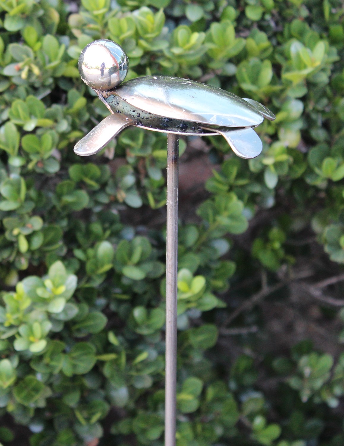 Kitchen Flatware Sea Turtle Hand Crafted Metal Garden Flower Stake 31 ...