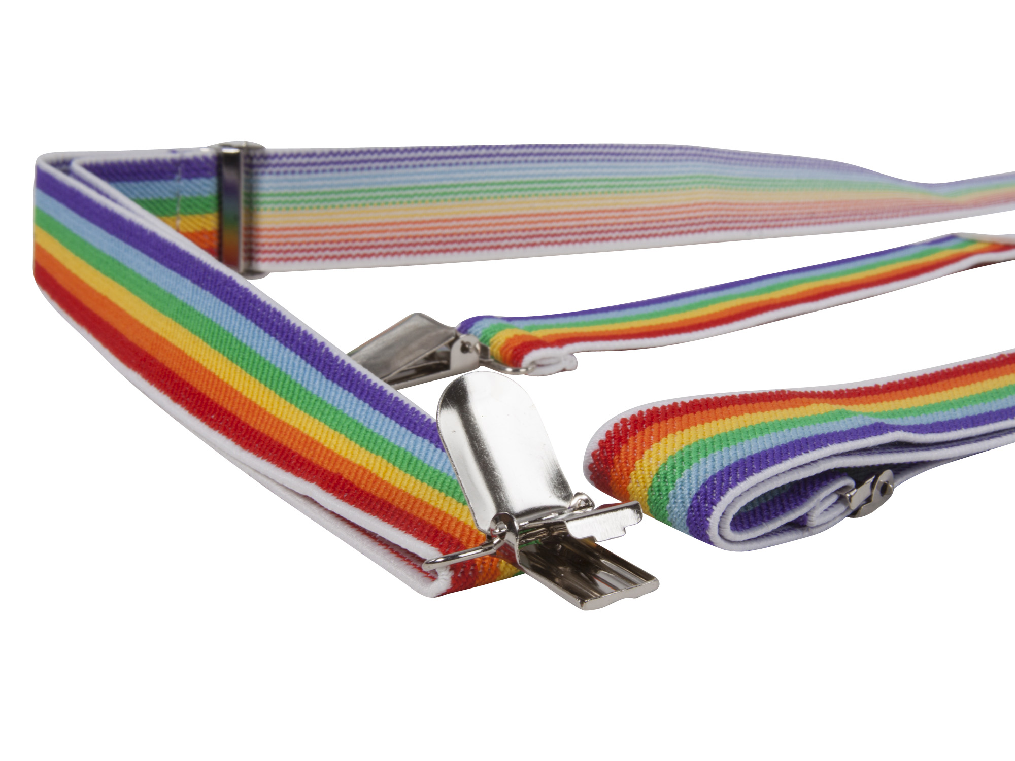 Rainbow Multi Color Elastic Suspenders 53926025657 | eBay