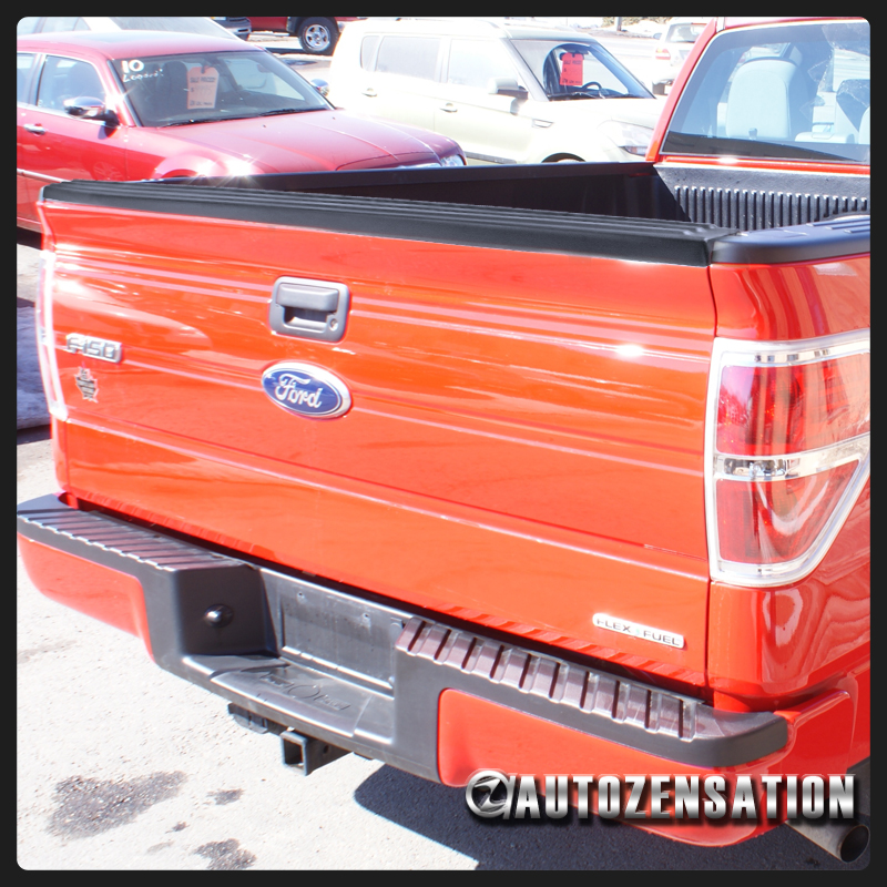 2009-2014 Ford F150 Black ABS Tailgate Cap Moulding Protector Rear Trunk