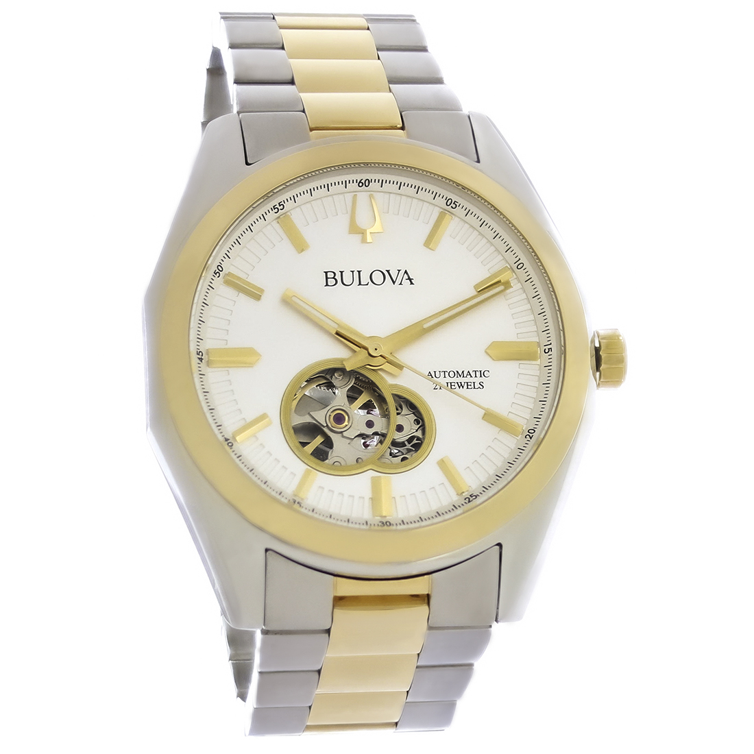 Bulova Surveyor Mens Two-Tone Stainless Steel Automatic Watch 98A284