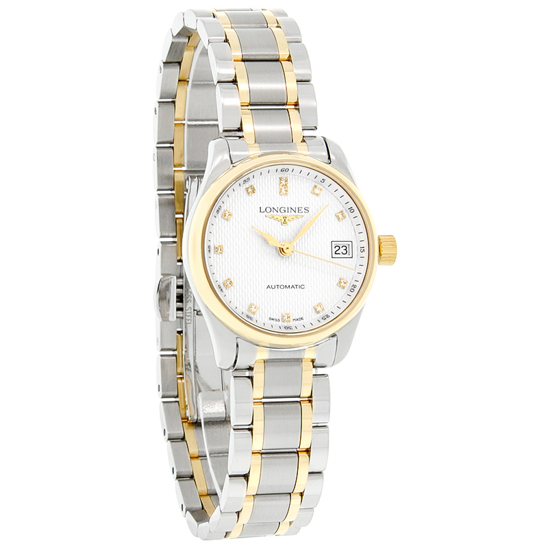 Longines Master Ladies Diamond Two Tone Automatic Watch L2.128.5.77.7