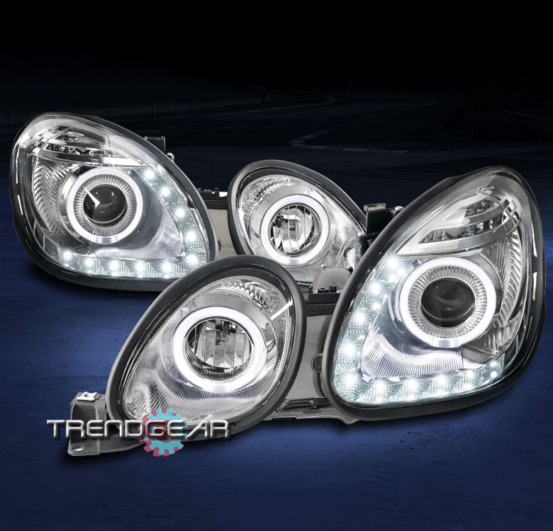FOR 1998-2005 LEXUS GS300 GS400 GS430 HALO LED CHROME PROJECTOR ...