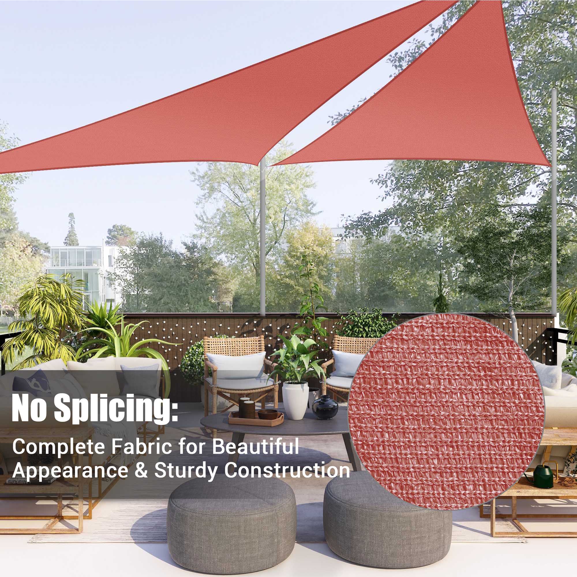 Sun Shade Sail Outdoor Canopy Top Cover UV Block Triangle Square ...