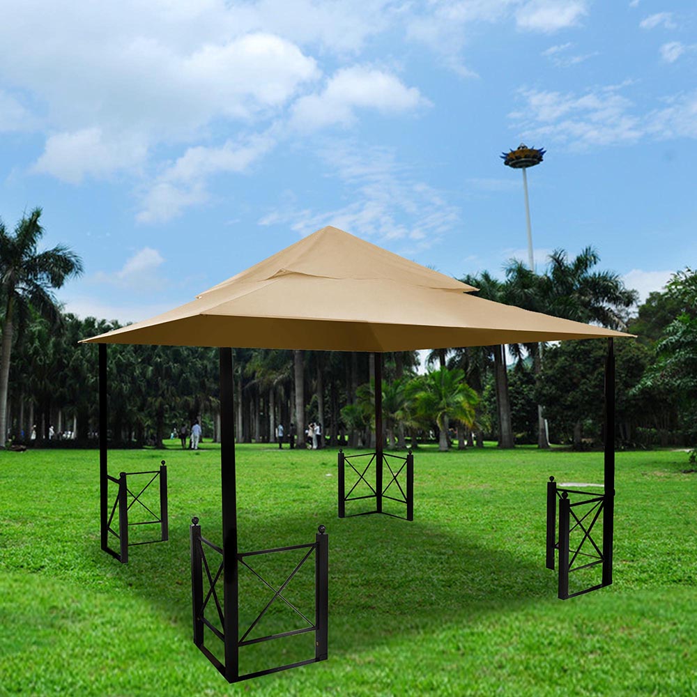 Water Resistant Gazebo Top Canopy Replacement 2-Tier UV30 Patio ...
