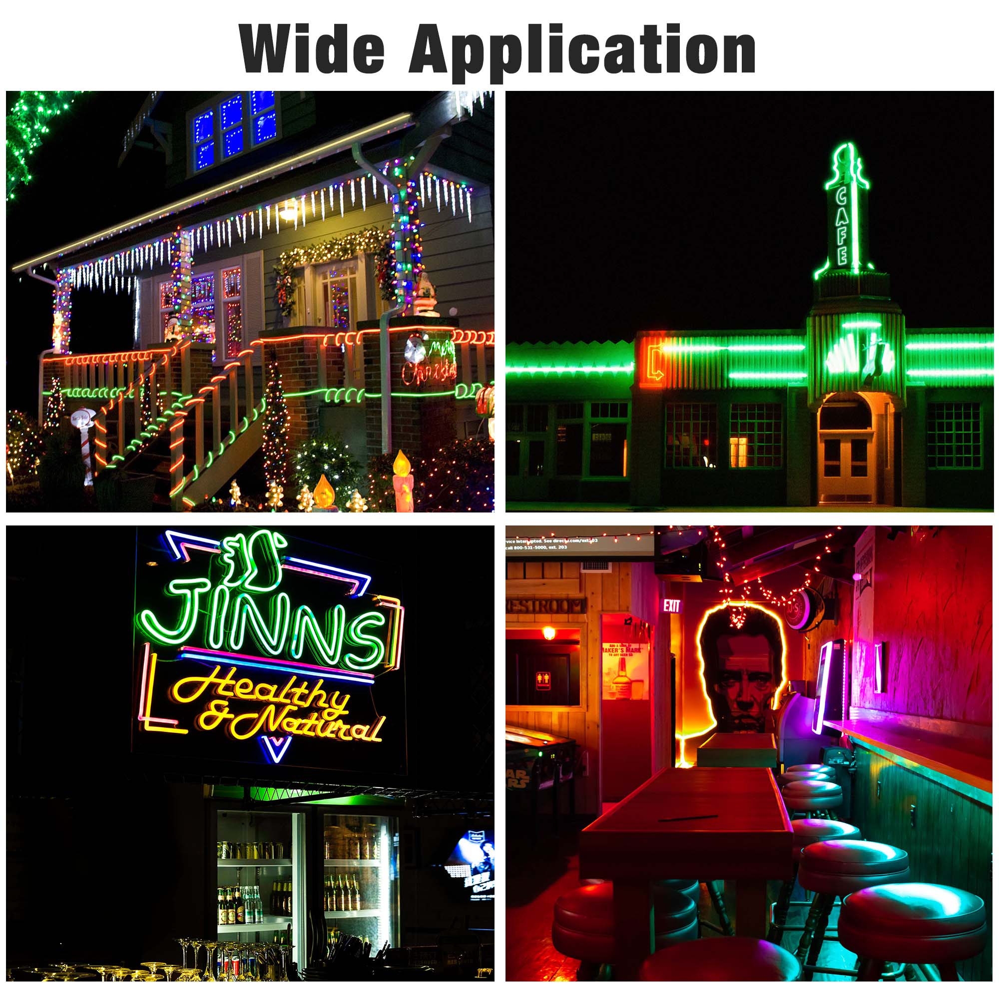 50Ft SMD LED Neon Rope Light Flex Tube Sign In/Outdoor Holiday Party ...