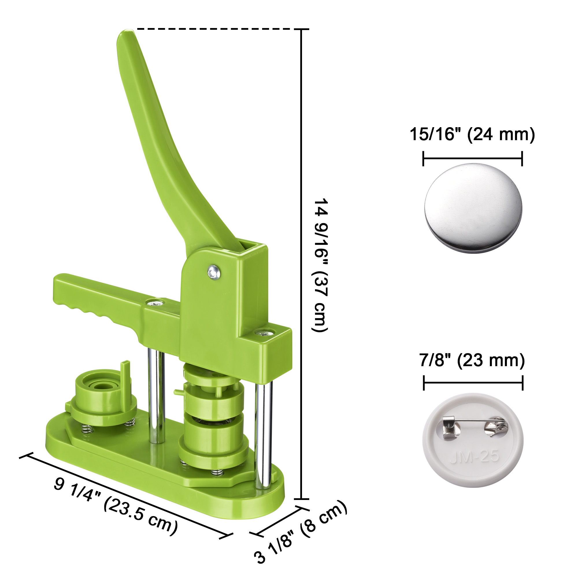 25mm/32mm/58mm Button Maker Machine Installation-Free Pin Badge Punch ...