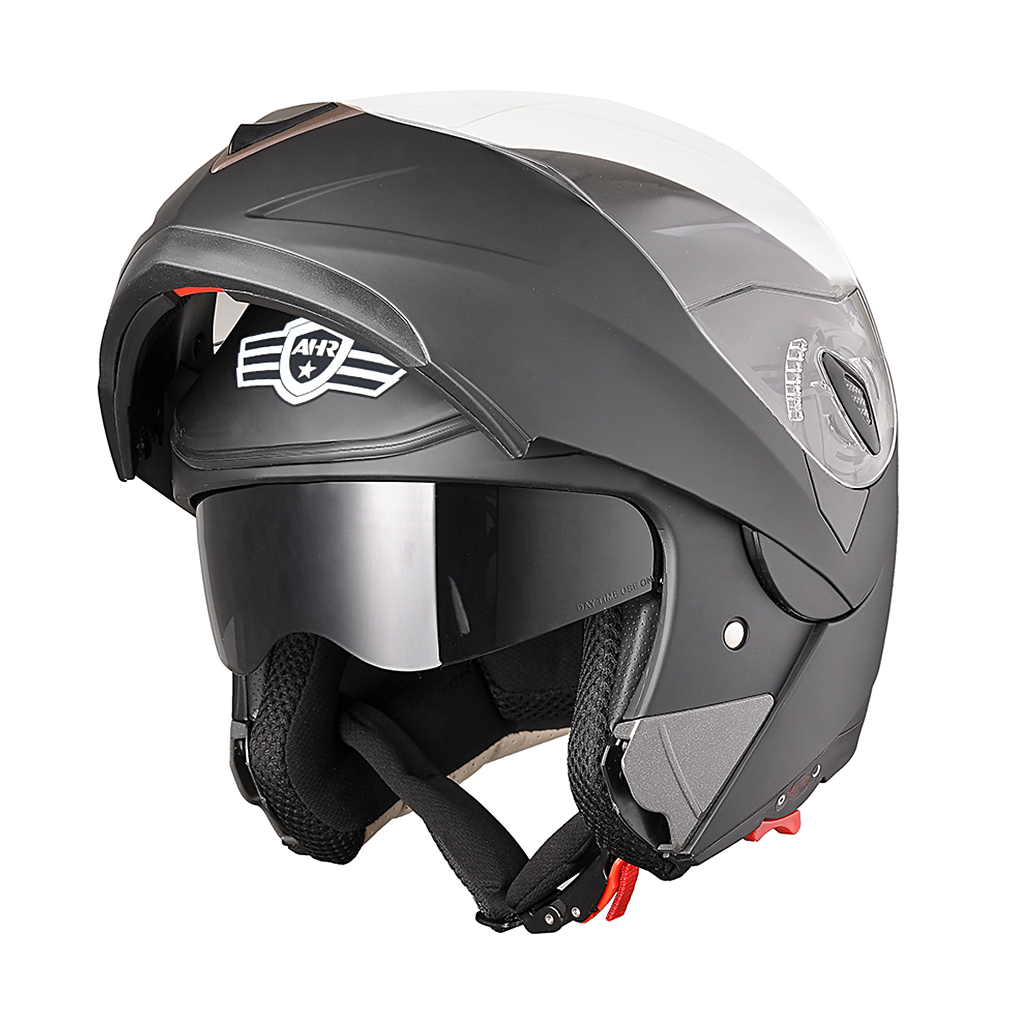 AHR Modular Full Face Motorcycle Helmet Flip up Dual Visor Motocross ...