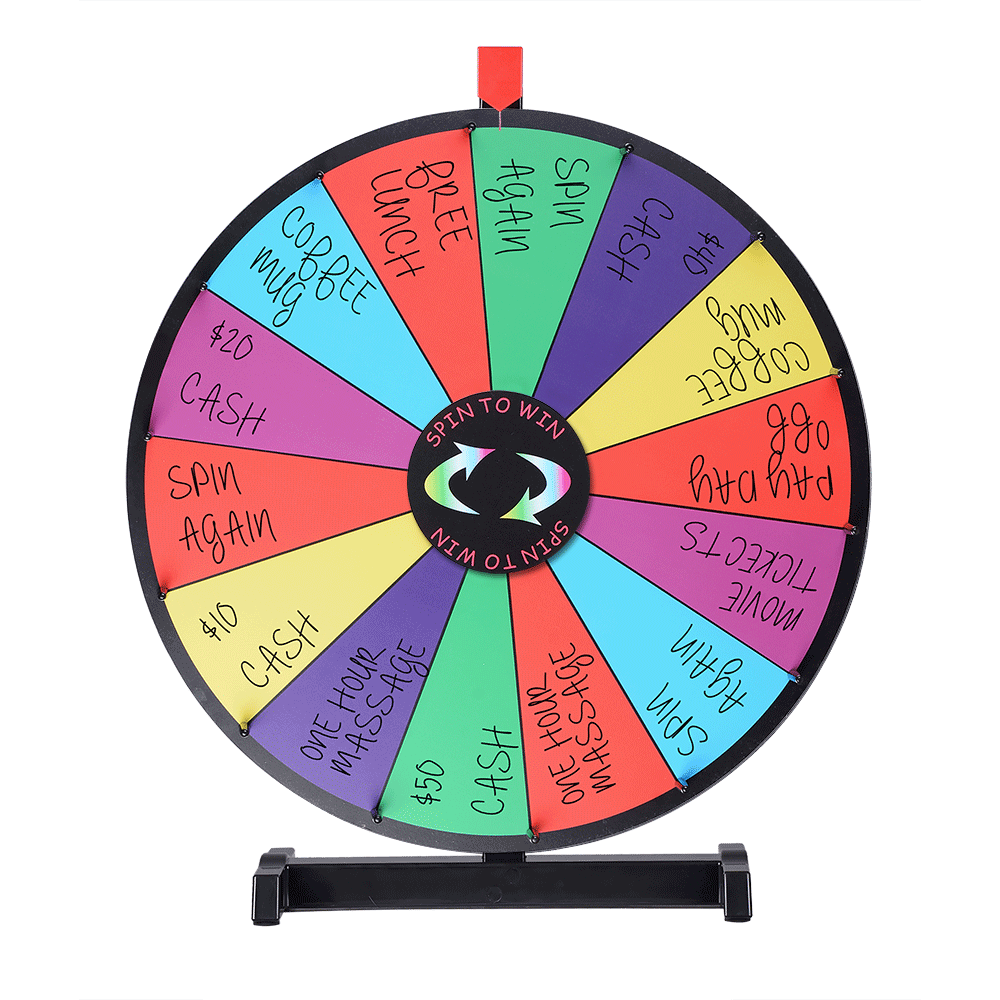 WinSpin 24 Editable Tabletop Prize Wheel Lottery Fortune Game WinSpin 24 Editable Tabletop Prize Wheel Lottery Fortune Game