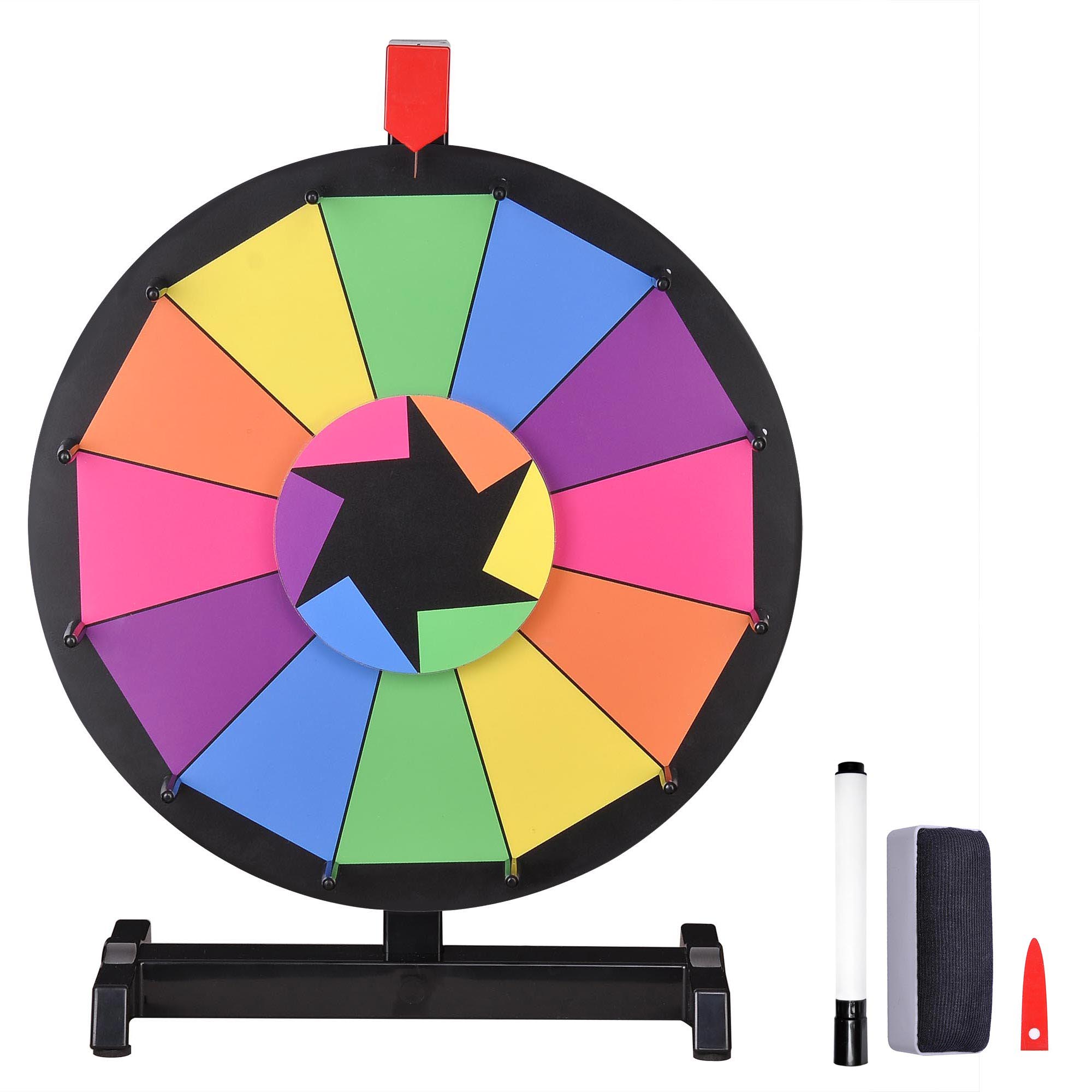 15" Tabletop Color Prize Wheel Spin Fortune Win Game Tradeshow Party ...
