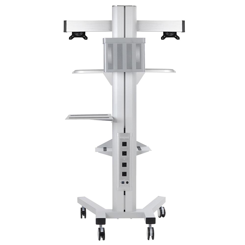 Ergonomic Workstation Rolling Mobile Desktop PC Computer Cart w/ Dual ...