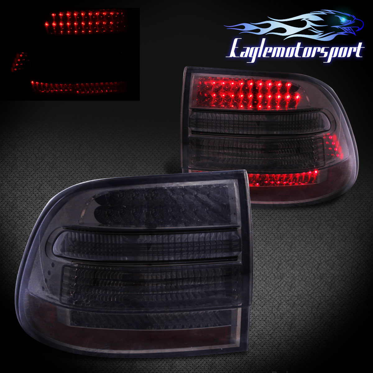 2003 2004 2005 2006 Porsche Cayenne LED Smoke Tail Lights Left Right ...